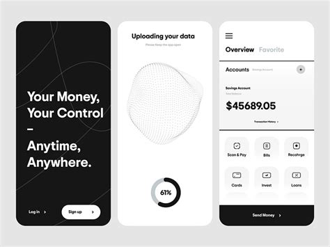 bank app ui ux by lalit for theosm™ on dribbble