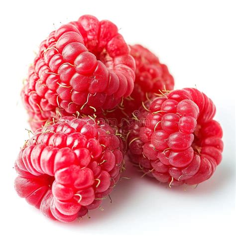 Ripe Raspberry Isolated On A White Background Close Up Stock Illustration Illustration Of