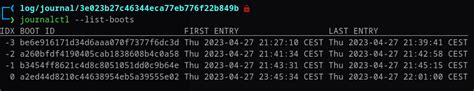 Journalctl Boot 1 And 3 And 5 Show Same Messages And Same Timestamps · Issue 27422