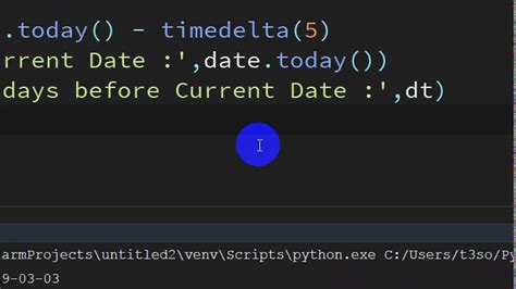 How To Subtract Days From Current Date In Python Youtube