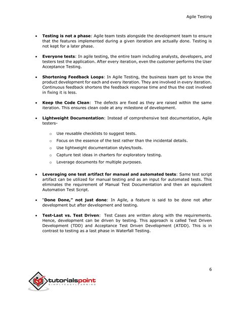 Agile Testing Tutorial Pdf