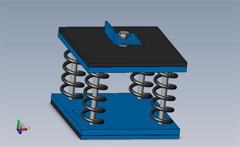 St A型可调式低频阻尼弹簧减震器 St A1500 Solidworks 2018模型图纸下载 懒石网