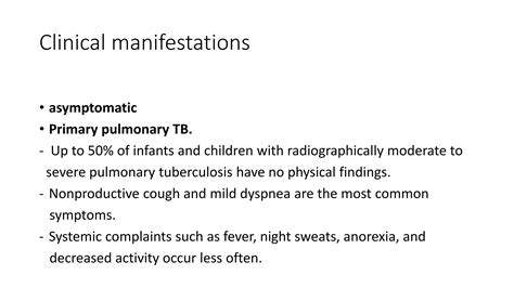 Tuberculosis In Pediatric Age Group Pptx