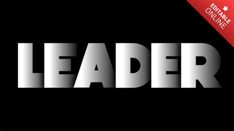 Leader Text Effect Generator