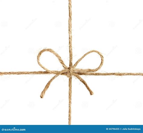 String Or Twine Tied In A Bow Isolated On White Stock Image Image Of