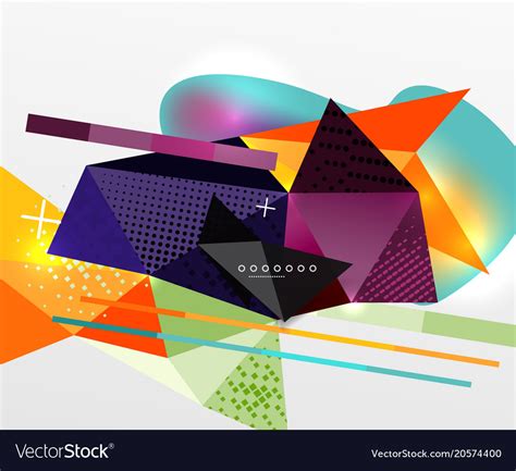 Abstract Geometric Background Polygonal Triangle Vector Image