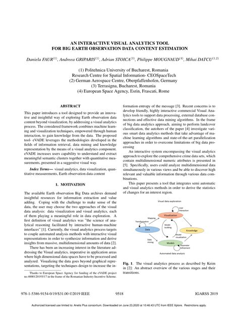 Pdf An Interactive Visual Analytics Tool For Big Earth Observation Data Content Estimation