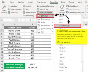 Z Score In Excel Examples How To Calculate Excel Z Score
