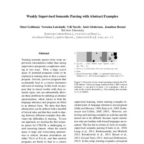 Weakly Supervised Semantic Parsing With Abstract Examples Acl Anthology