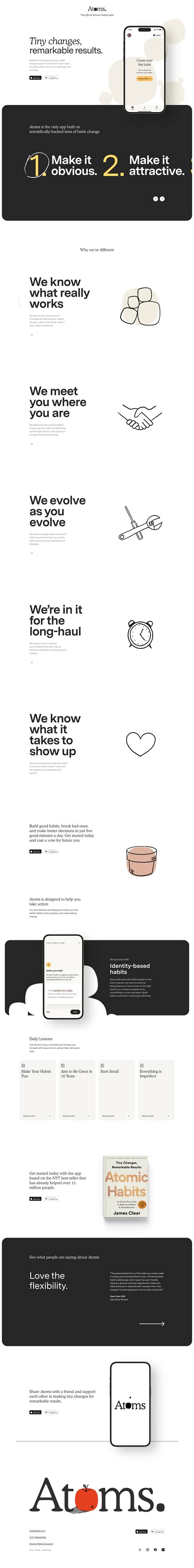 Atoms Website Design Lapa Ninja