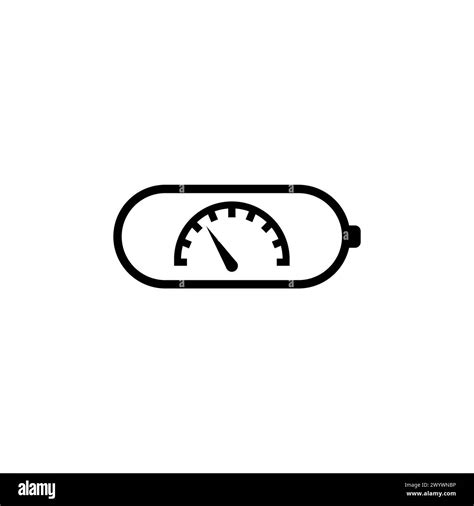 Pressure Meter Flat Vector Icon Simple Solid Symbol Isolated On White Background Stock Vector