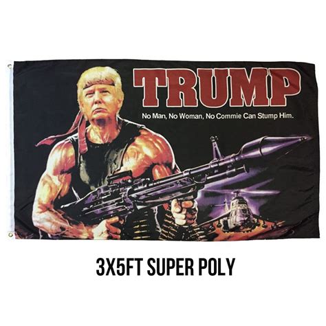 Trump Rambo 3x5 Super Poly Flag Gadsden And Culpeper