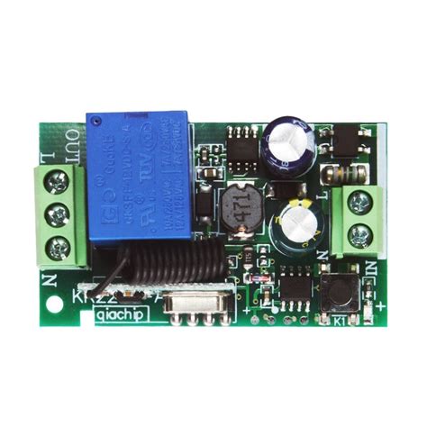 Rf 스위치 원격 제어 Ac 85 ~ 220v 1ch 릴레이 수신기 범용 차고 제어 및 Led 및 모터 및 펌프의 전기 장치 전송 및 케이블