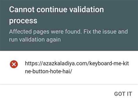Search Console म Validation Process कस Start कर Azazkaladiya
