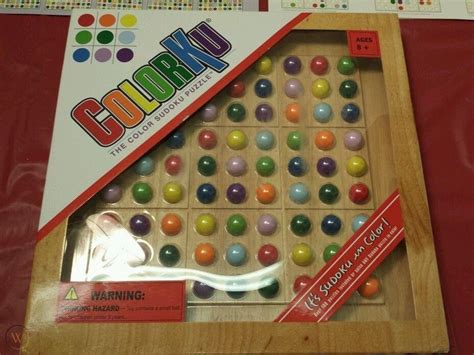 Colorku The Color Sudoku Puzzle ~ 13 Solid Wood Board And Balls 100 Complete 1724271837