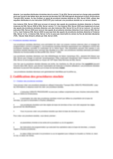 solution les procedures stockees cours exercices corrigees sql server