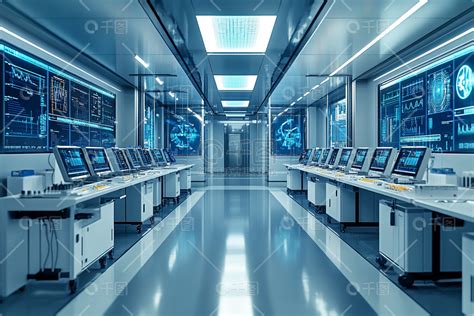 实验室ai数字艺术 实验室3d渲染未来科技风电脑显示器控制台大型屏幕数据图表插画 Ai图片免费下载png格式1344像素编号