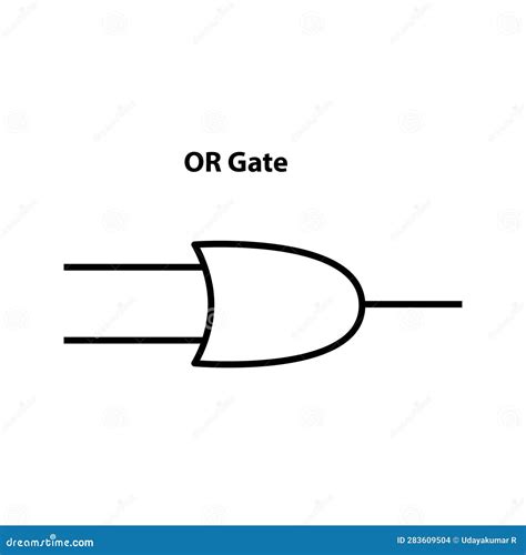 Or Gate Electronic Symbol Illustration Of Basic Circuit Symbols Stock