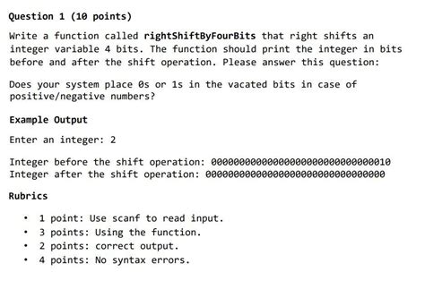 Solved Question 1 10 Points Write A Function Called