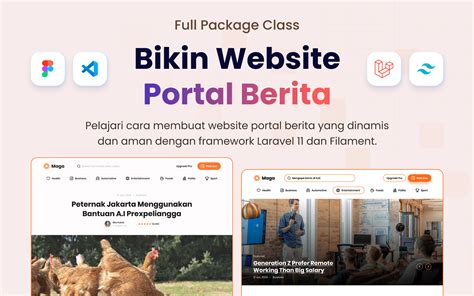 Kelas Online Belajar Laravel 11 Filament Mysql Bikin Web Portal Berita Buildwithangga