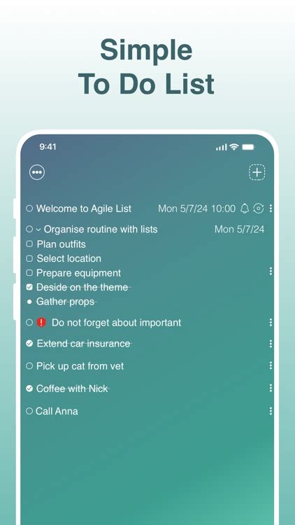 Agile List Checklist And Tasks By Artem Shyshko