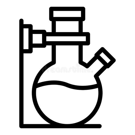 Chemical Lab Flask Icon Outline Vector Laboratory Research Stock Vector Illustration Of