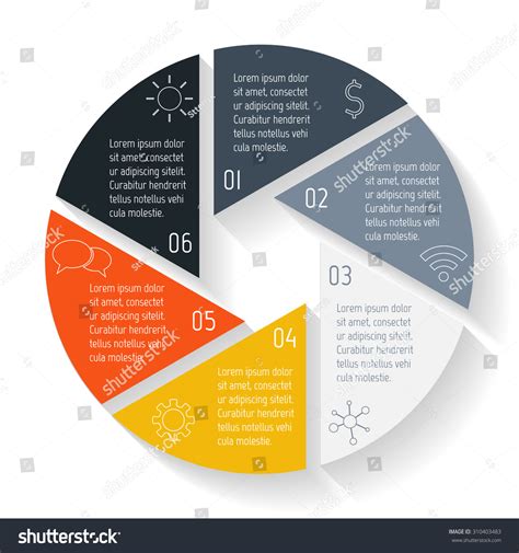 Vector Round Infographic Diagram Circular Connected Stock Vector Royalty Free