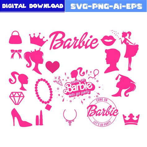 Barbie Bundle Svg Barbie Princess Svg Princess Svg Barbie Inspire