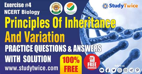 Principles Of Inheritance And Variation Neet Questions Test 1