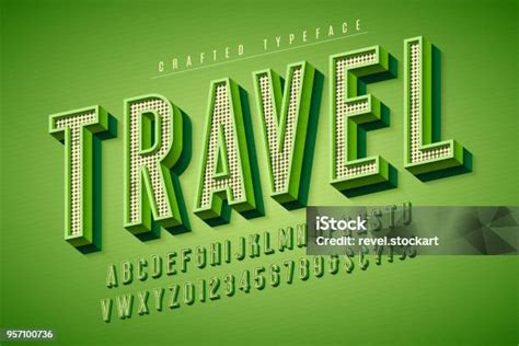 좋은 느낌 복고풍 서체입니다 3d 디스플레이 글꼴 포스터 3차원 형태에 대한 스톡 벡터 아트 및 기타 이미지 3차원 형태 개체 그룹 그림자 Istock