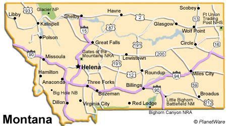 Montana Map With Roads And Cities Wolf Point Montana Map Montana