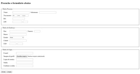 Css Formulário Html Inputs Stack Overflow Em Português