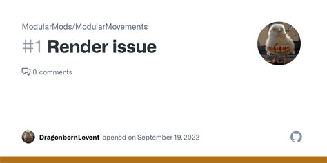 Render Issue Issue ModularMods ModularMovements GitHub
