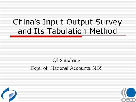 Chinas Inputoutput Survey And Its Tabulation Method Qi