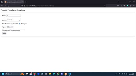Tugas CRUD Pendaftaran