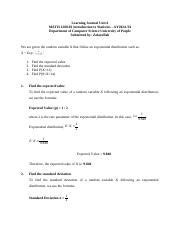Understanding Exponential Distributions Expected Value Course Hero