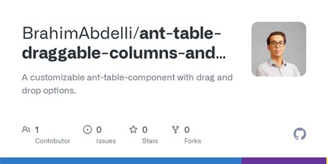 github brahimabdelli ant table draggable columns and rows a customizable ant table component