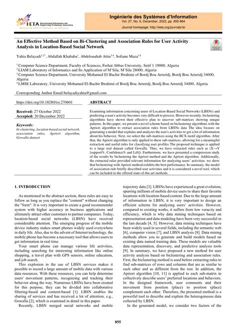 Pdf An Effective Method Based On Bi Clustering And Association Rules For User Activity