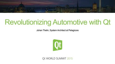 Qtws15 Revolutionizing Automotive With Qt Pdf Computer Software And Applications Computing