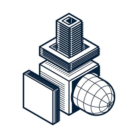 Premium Vector Engineering Abstract Shape 3d Vector Polygonal Figure