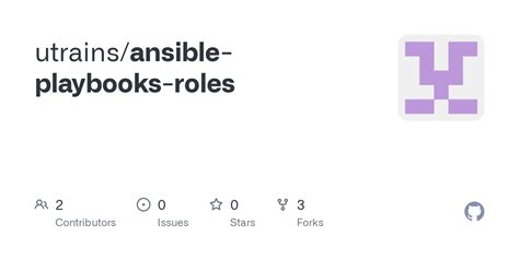 Github Utrainsansible Playbooks Roles