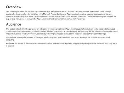 Solution Introduction Implementation Guide Consuming Powerflex Block Storage From Dell