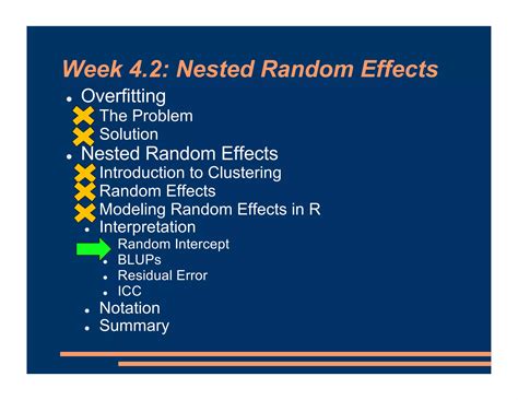 Mixed Effects Models Random Intercepts Ppt