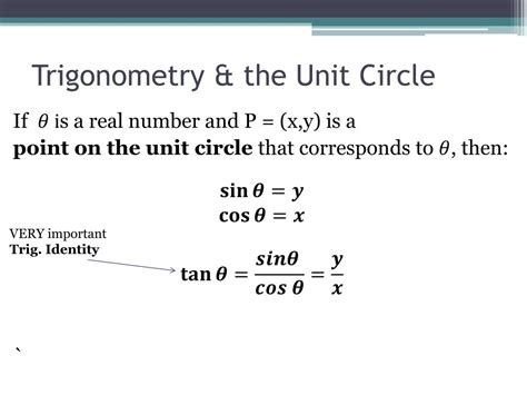 PPT Trig Functions The Unit Circle PowerPoint Presentation ID