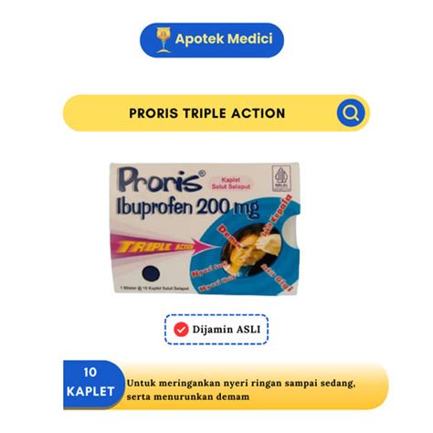 Jual Proris Triple Action 10 Kaplet Jakarta Selatan Apotek Medici Health Centre Tokopedia