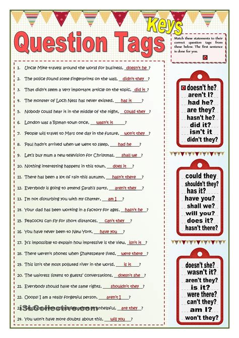 Question Tags Examples With Answers Pdf At Aaron Copeley Blog