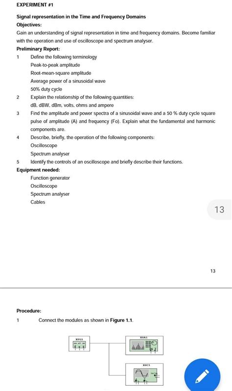 Solved Signal Representation In The Time And Frequency