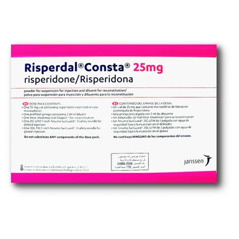 Risperdal Consta 25 Mg Risperidone 1 Powder Vial For Suspension