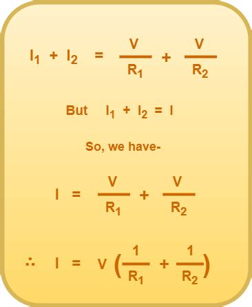 Parallel Combination Of Resistors Formula Physics Vidyalay