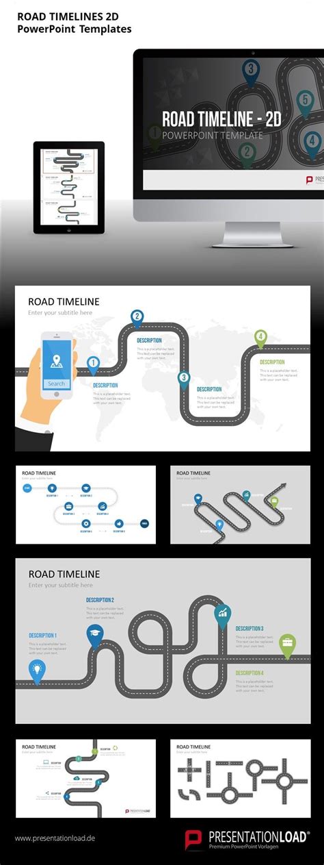 Get On The Road And Illustrate Chronological Sequences In Your Presentation Highlight Important